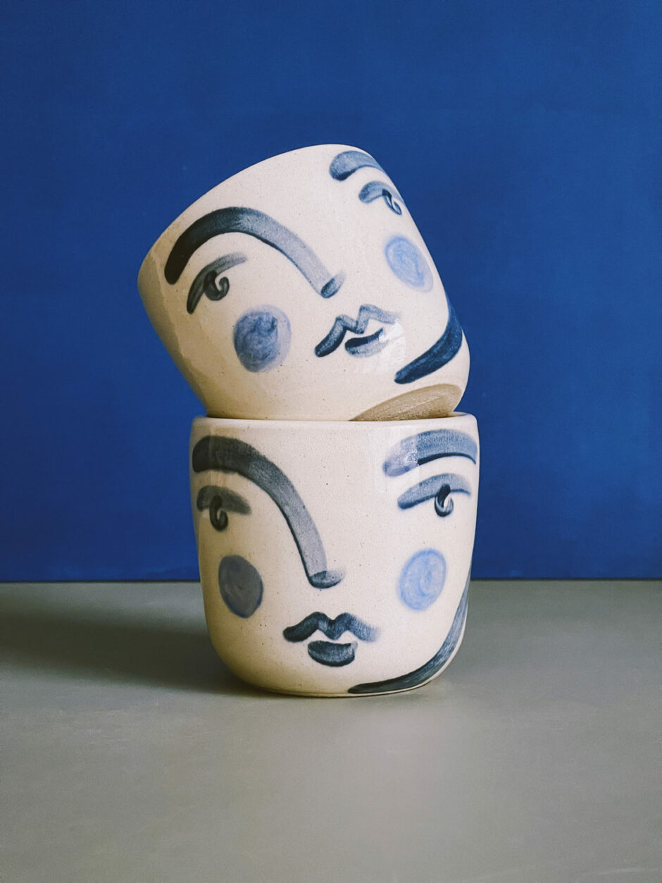 Painted Face Cup | Medium - In August Company